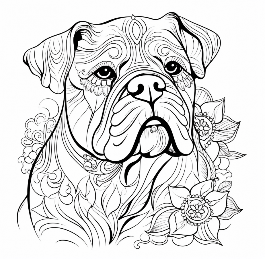 How To Color a Dog Coloring Page