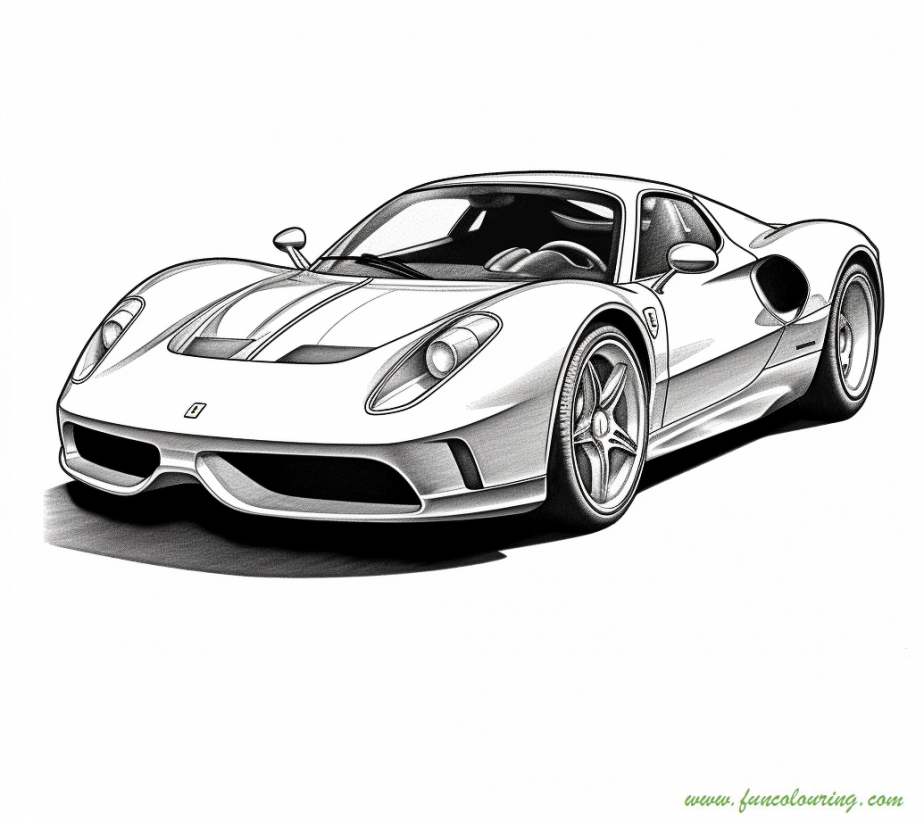How To Color Ferrari Coloring Page