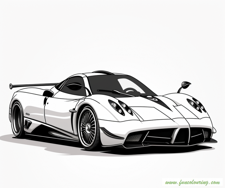 How to Color a Pagani Coloring Page