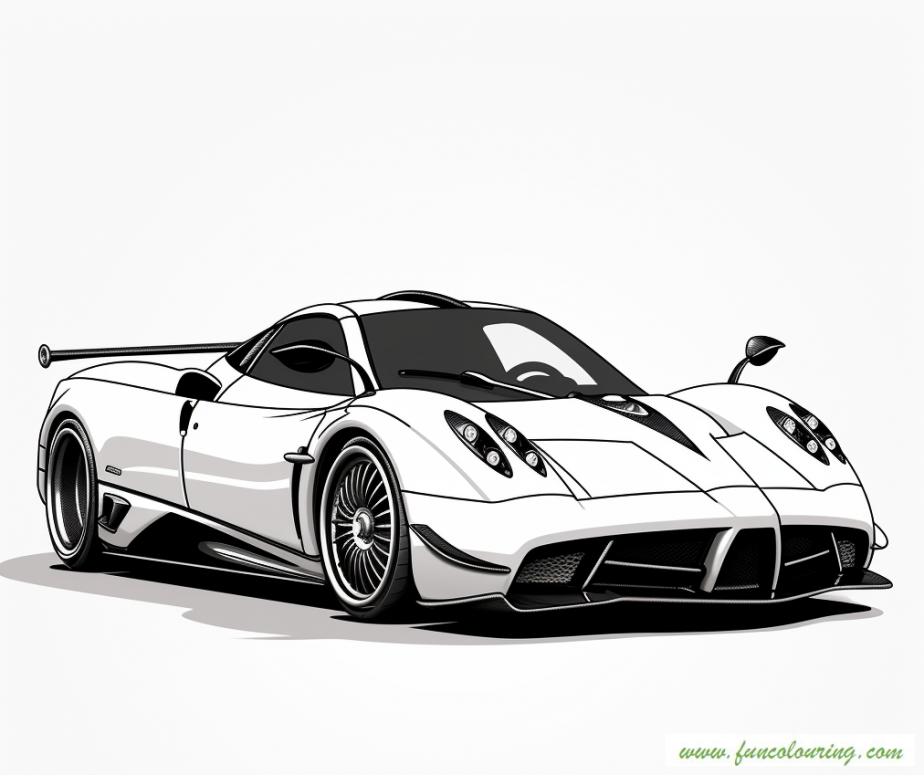 How to Color a Pagani Coloring Page