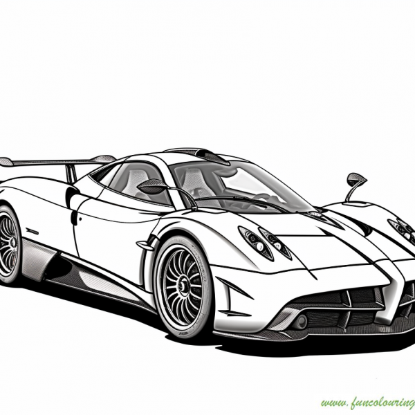 Pagani Coloring Page (Free PDF Printables)