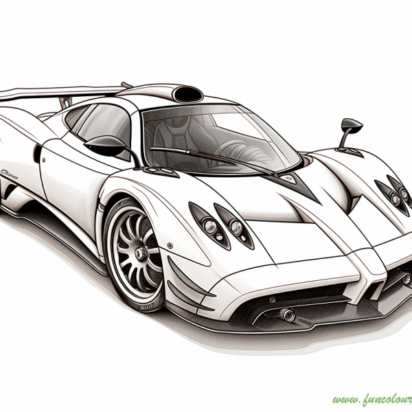 Pagani Coloring Page (Free PDF Printables)