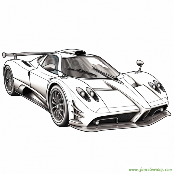 Pagani Coloring Page (Free PDF Printables)