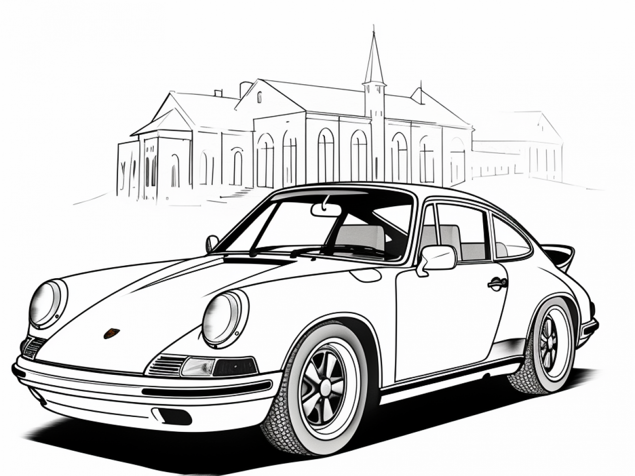 Porsche Coloring Page (Free PDF Printables) - Funcolouring