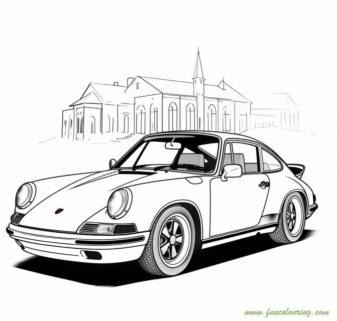 How to Color a Porsche Coloring Page