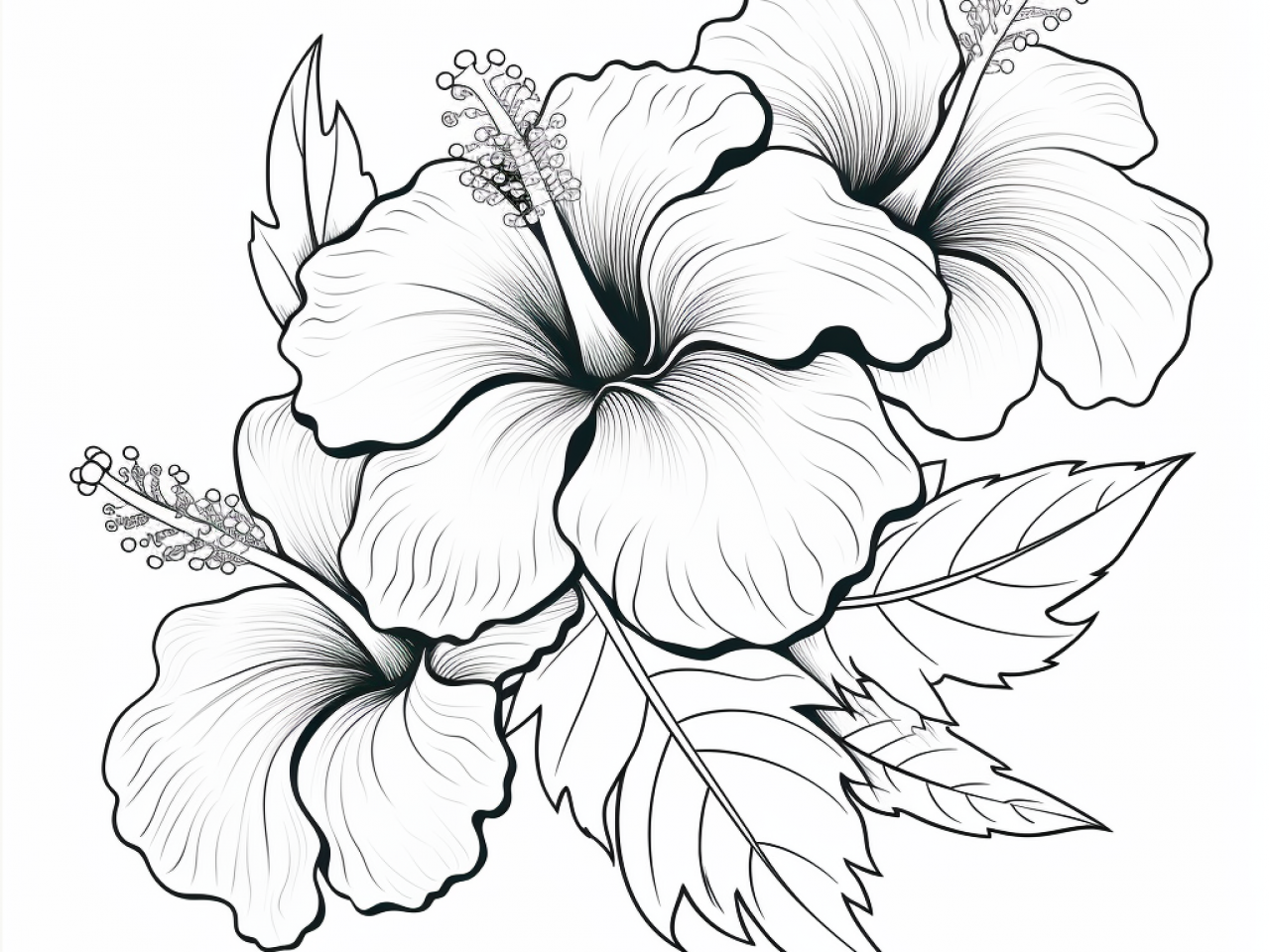 Hibiscus Coloring Pages (Free PDF Printables) - Funcolouring