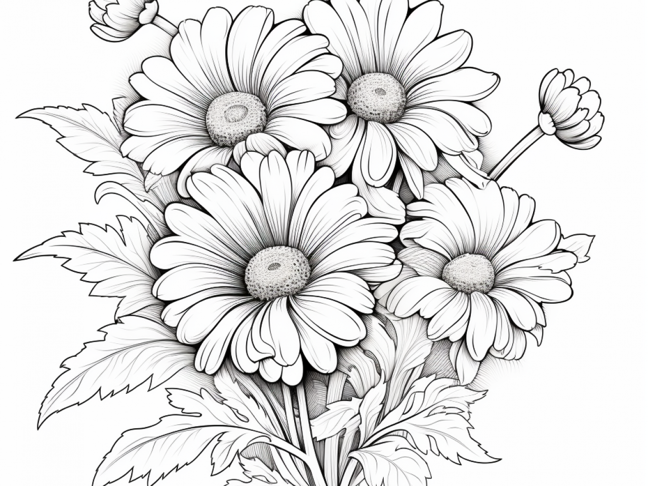 Daisy Flower Coloring Page (Free PDF Printables)