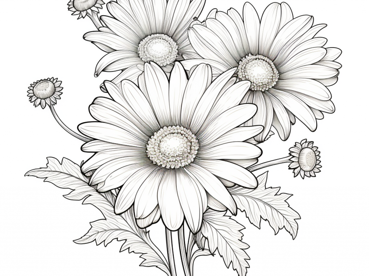 Daisy Flower Coloring Page (Free PDF Printables)