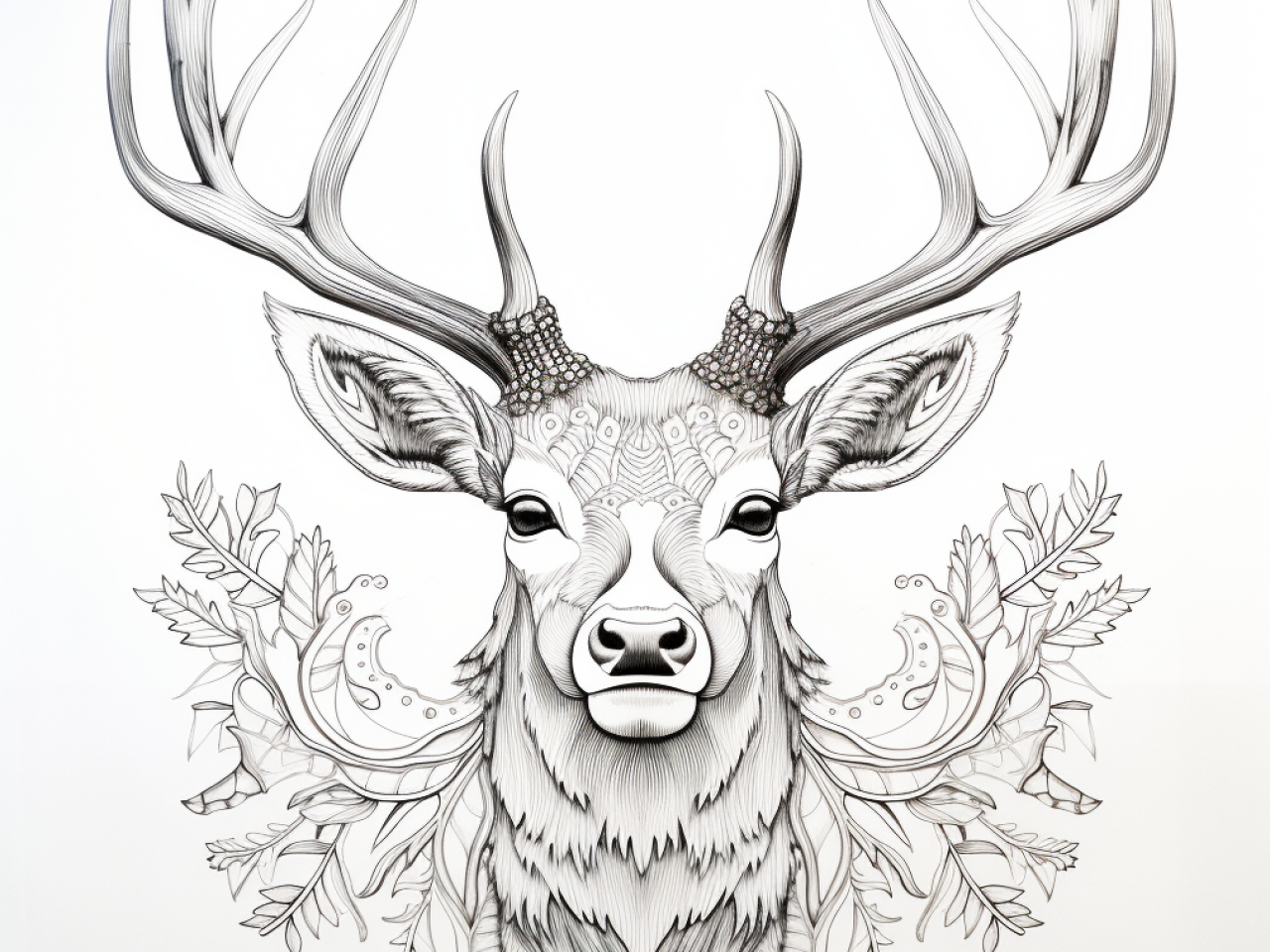 Christmas Reindeer Coloring Pages (Free PDF Printables) - Funcolouring