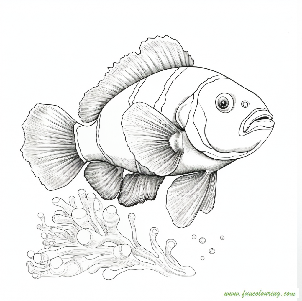 How to Color a Clownfish Coloring Page