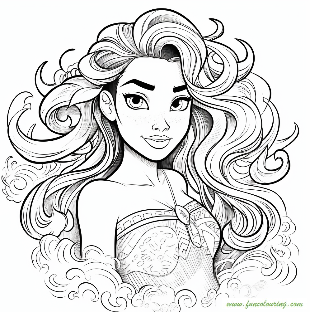 Moana Coloring Page (Free PDF Printables)