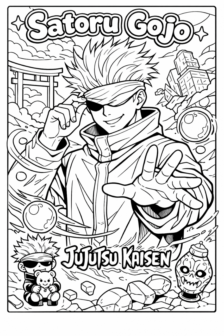 Jujutsu Kaisen Coloring Pages (Free PDF Printables) - Funcolouring