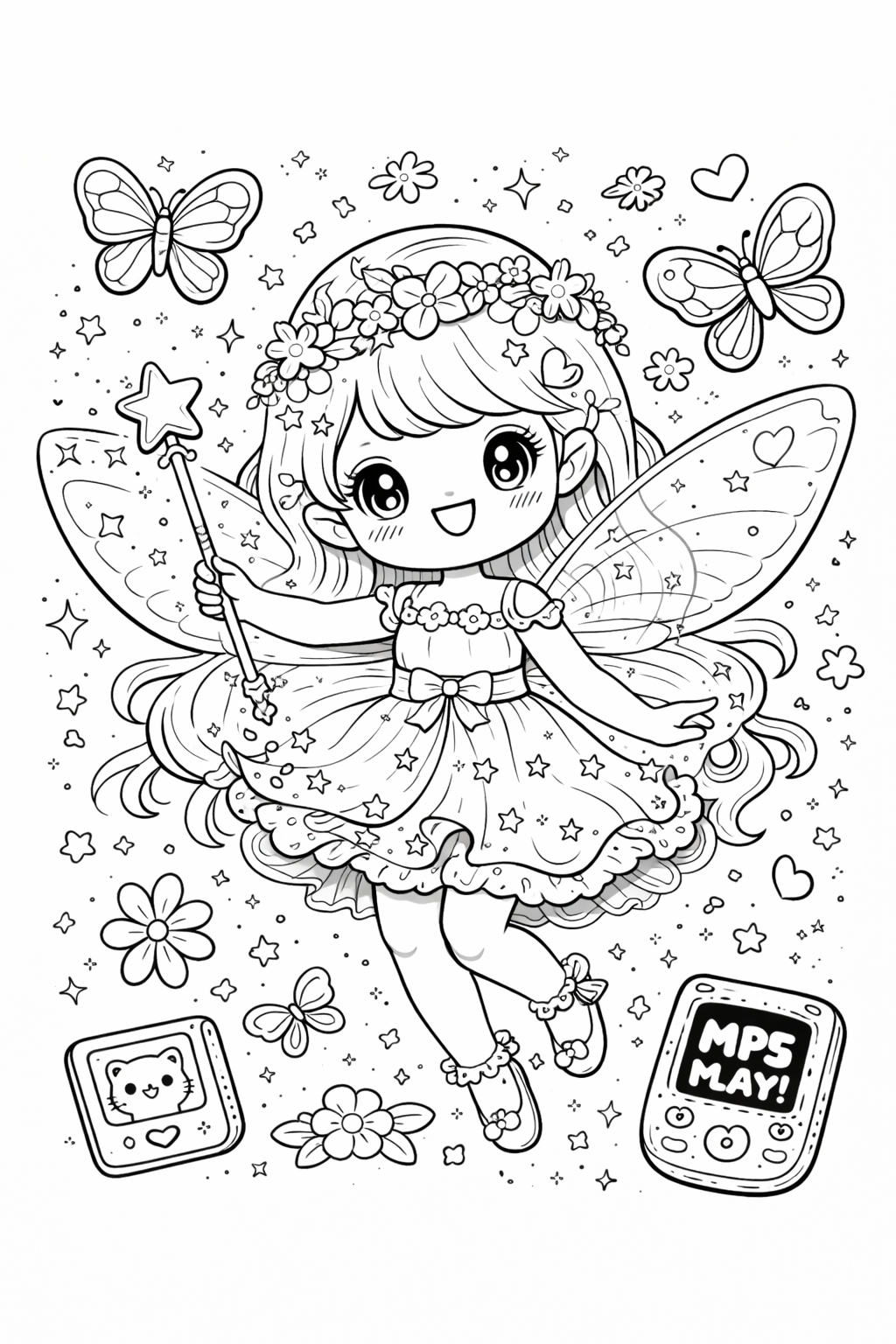 Fairy Coloring Pages (Free PDF Printables) - Funcolouring