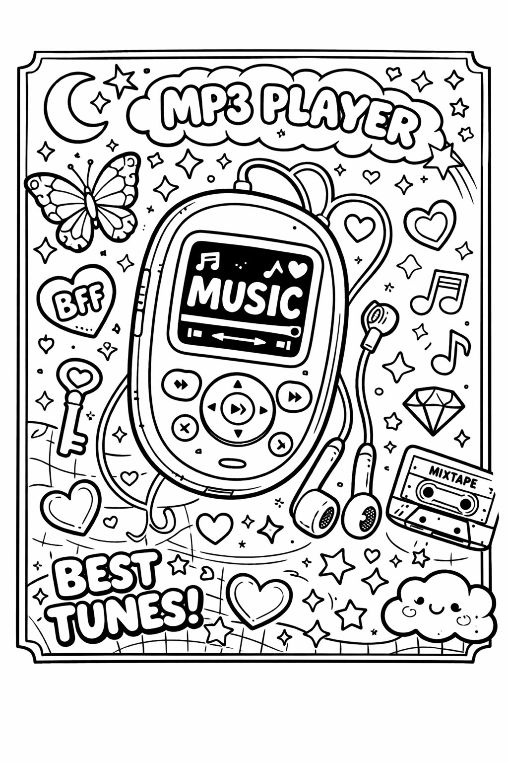 Y2k Gadgets Coloring Pages (Free PDF Printables) - Funcolouring