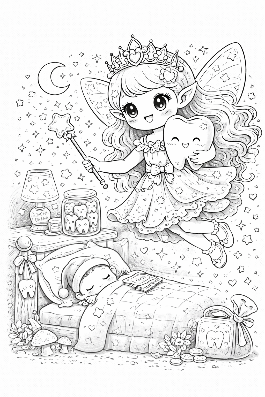 Fairy Coloring Pages (Free PDF Printables) - Funcolouring